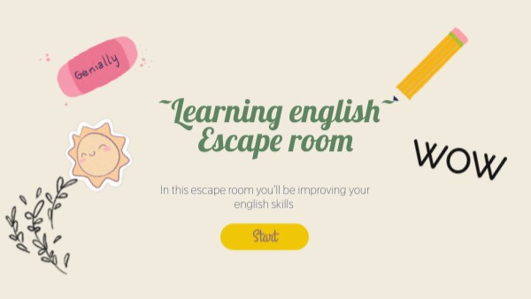 ~Learning english~ Escape room | Genially