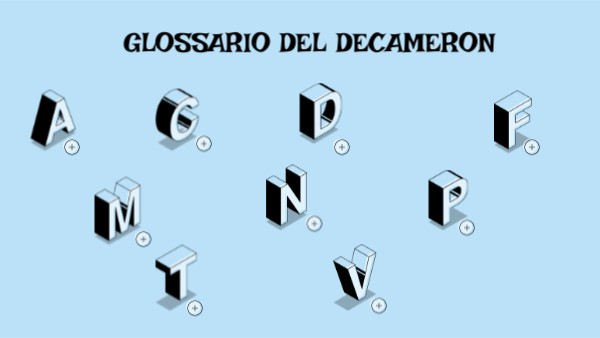 GLOSSARIO DEL DECAMERON | Genially