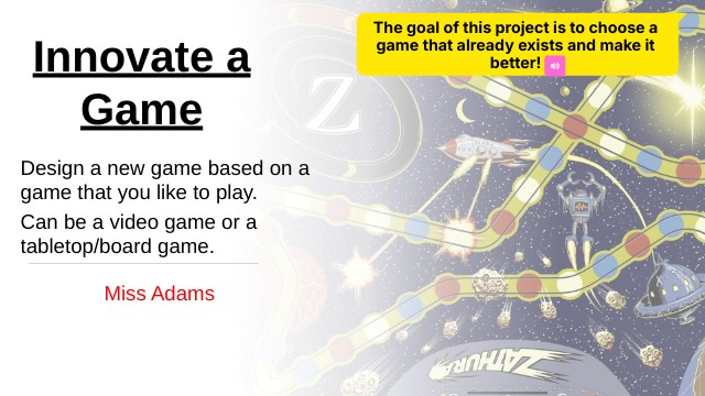 Innovate a Game Example* | Genially