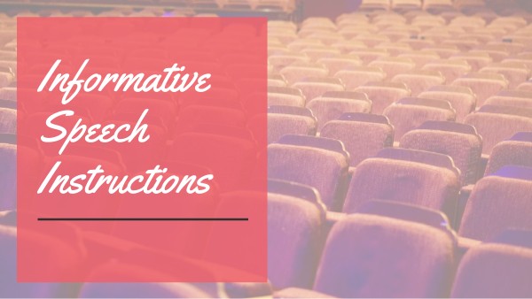 Informative Speech Instructions | Genially