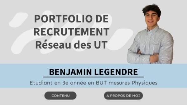 PORTFOLIO DE RECRUTEMENT Réseau des UT | Genially