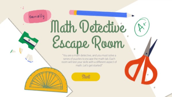 Math Detective Escape Room | Genially