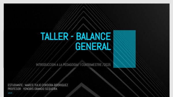 taller - balance general | Genially