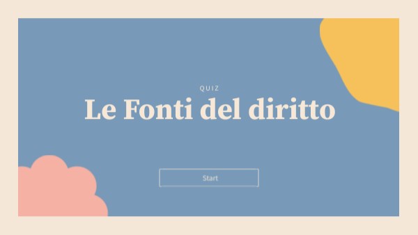 Le Fonti del diritto | Genially