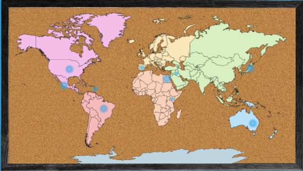 Blackboard World map | Genially