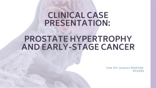 Clinical Case Presentation: Prostate Hypertrophy and Early-Stage Cancer ...
