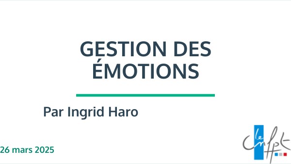 Gestion des émotions | Genially