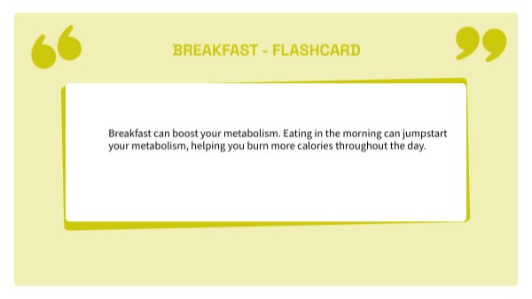 breakfast - FLASHCARD 5 | Genially