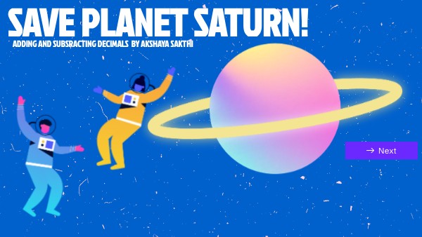 SAVE PLANET SATURN! | Genially