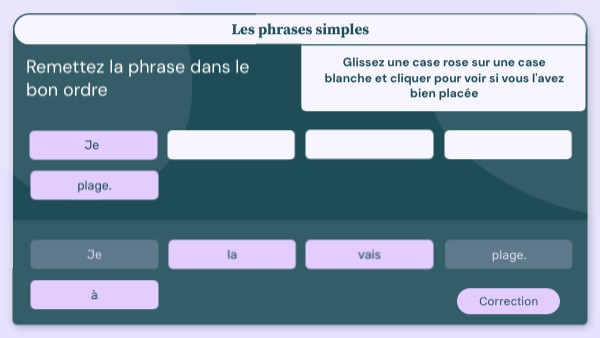 Les phrases simples | Genially