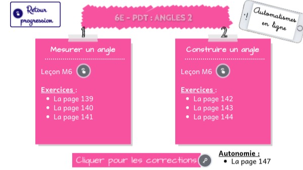 6e- PDT : Angles 2 | Genially