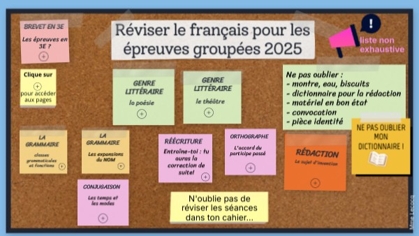 Epreuves groupées 2025 - 4e | Genially
