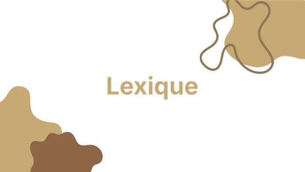 Lexique | Genially