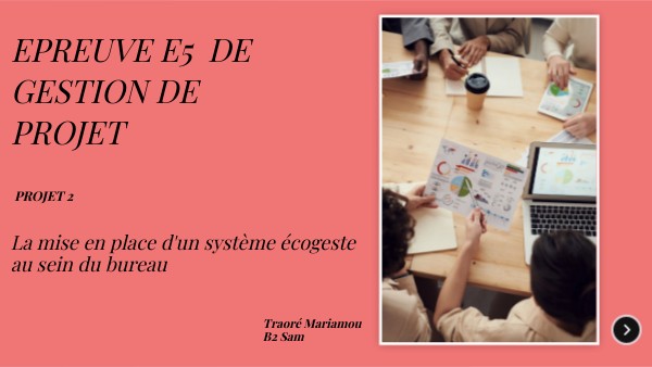 Epreuve E5 PROJET 2 | Genially