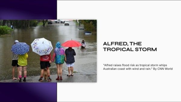 Alfred, the tropical storm | Genially