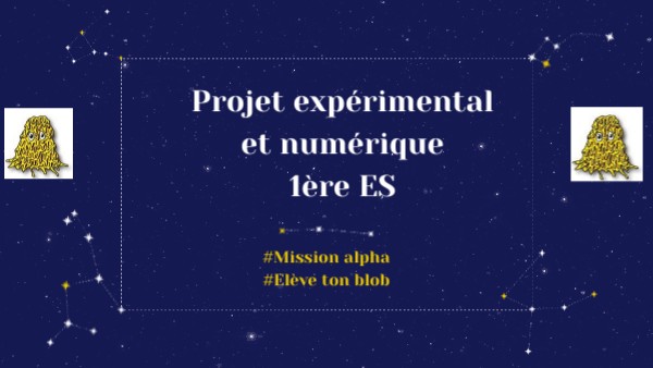Projet expérimental et numérique 1ère ES | Genially