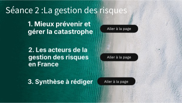 Séance 2 : Gérer les risques | Genially