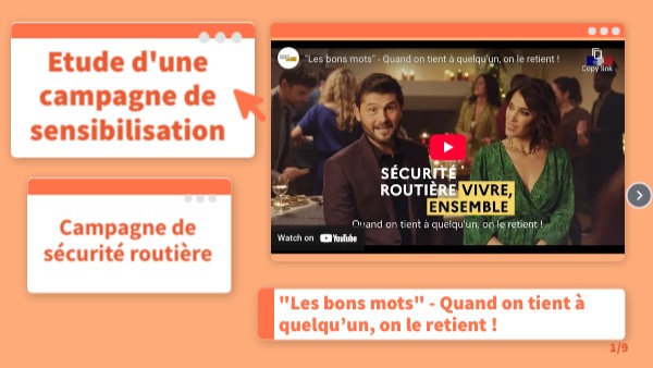Etude d'une campagne de sensibilisation | Genially