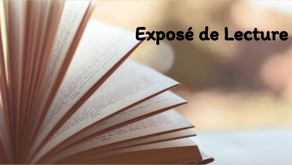 Exposé de Lecture | Genially