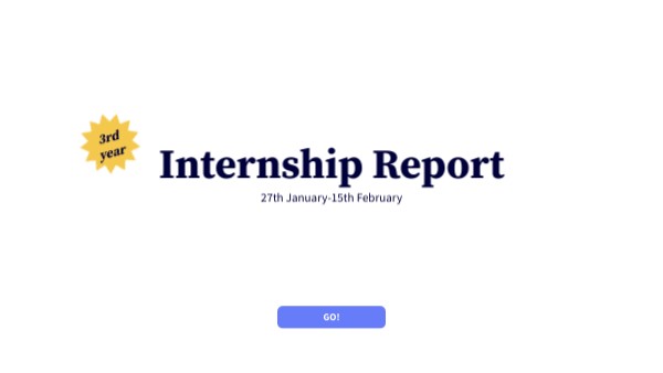 Internship Report | Genially