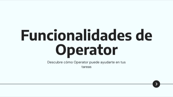 Funcionalidades de Operator | Genially