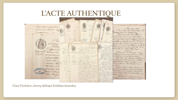 L'acte authentique | Genially