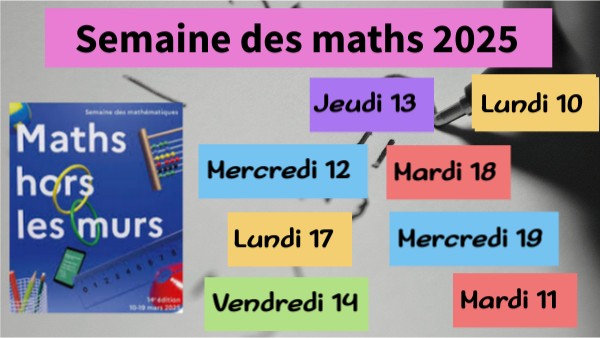 Semaine des maths 2025 | Genially