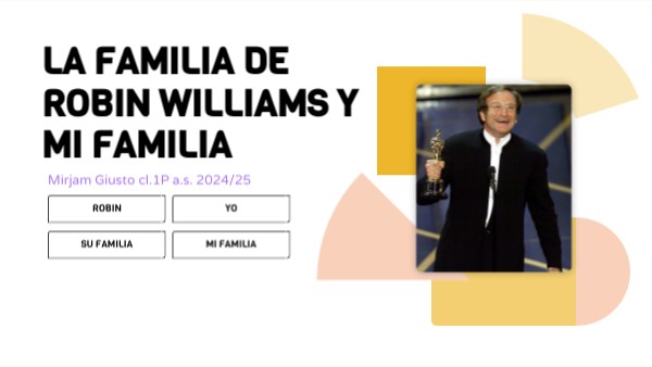 La familia de Robin williams y mi familia | Genially