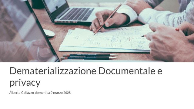 Dematerializzazione Documentale e privacy.pptx | Genially