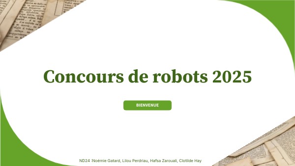 Concours de robots 2025 | Genially