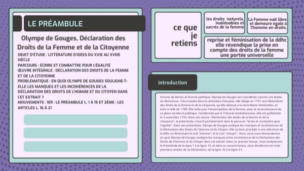 Le Préambule | Genially