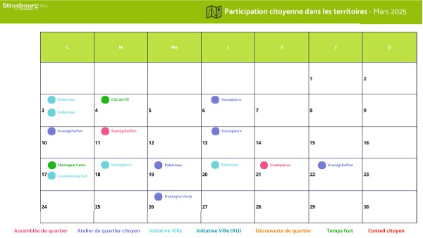 Calendrier DT. Mars 2025 | Genially
