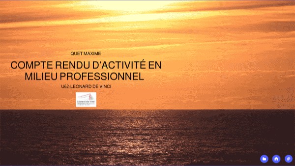 Compte rendu d’activité en milieu professionnel | Genially