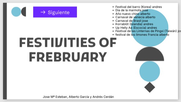 FESTIVITIES OF FREBRUARY | Genially