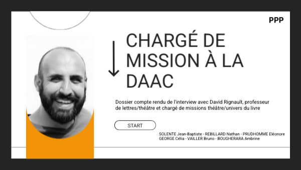 Chargé de mission à la daac | Genially