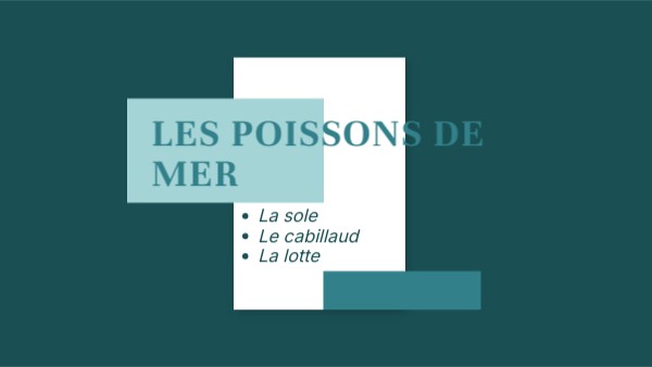 Les poissons de mer | Genially