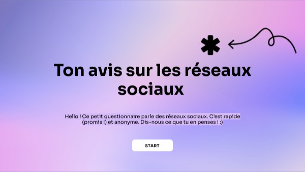 Ton avis sur les réseaux sociaux | Genially
