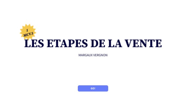 LES ETAPES DE LA VENTE | Genially