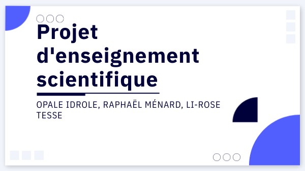 Projet d'enseignement scientifique | Genially