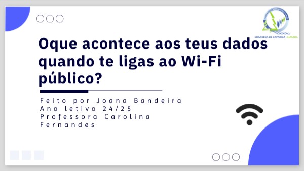 Oque acontece aos teus dados quando te ligas ao Wi-Fi público? | Genially