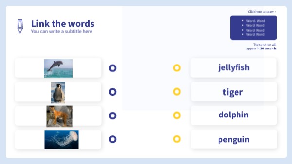 Link the words | Genially