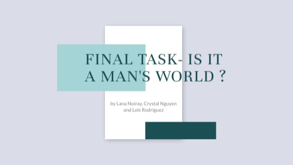 final task- is it a man's world ? | Genially