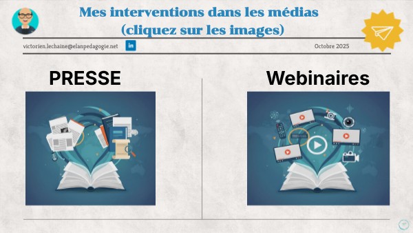 Mes interventions dans les médias | Genially