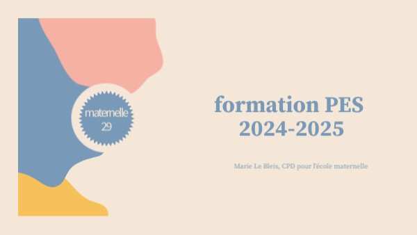 formation PES 2024-2025 | Genially