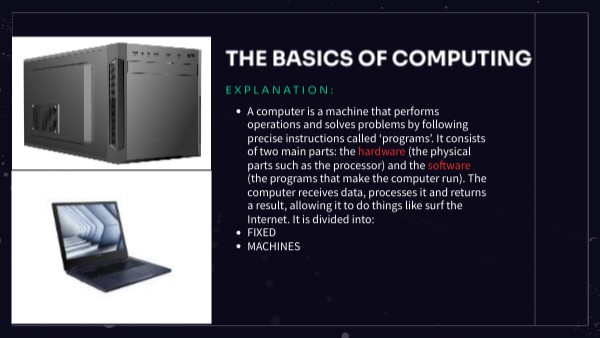 INGLESE-COSA E' UN COMPUTER? | Genially