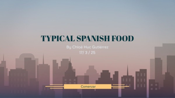 Typical spanish food | Genially