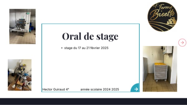 Oral de stage | Genially