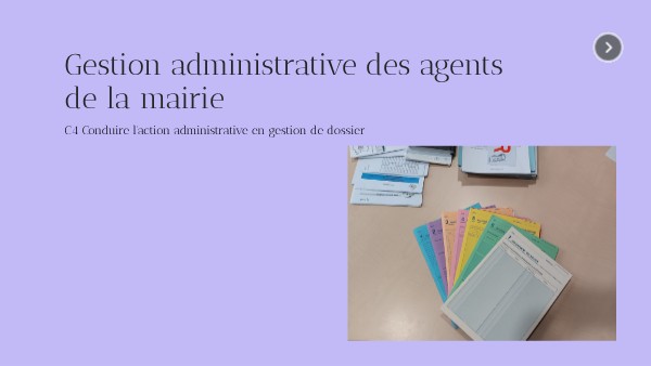 Gestion administrative des agents de la mairie | Genially