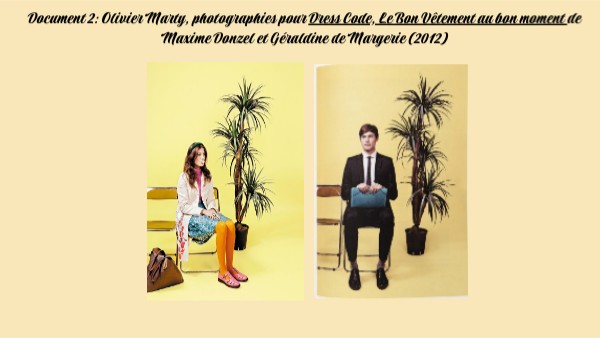 Document 2: Olivier Marty, photographies pour Dress Code, Le Bon Vêtement au bon moment de ...