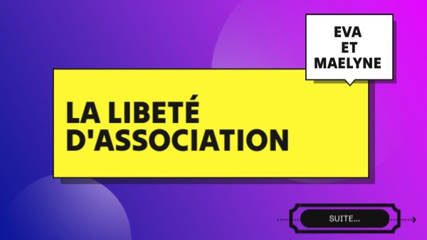 La libeté d'association | Genially
